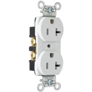 パスアンドシーモアCRB5362-SW | デュプレックスRecepタクル、スペックグレード、スムースフェイス、20A、125V、ホワイト ...